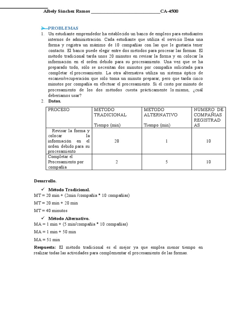 Analisis De Proceso Pdf Business