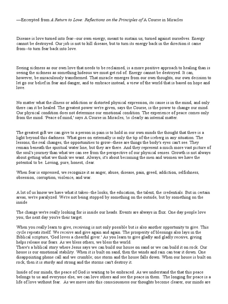 A Course in Miracles | PDF | Forgiveness | Love