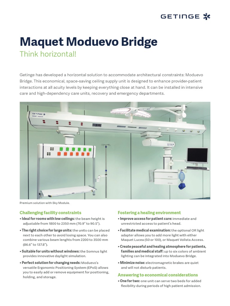 Maquet Moduevo Bridge: Think Horizontal! | PDF | Lighting | Science