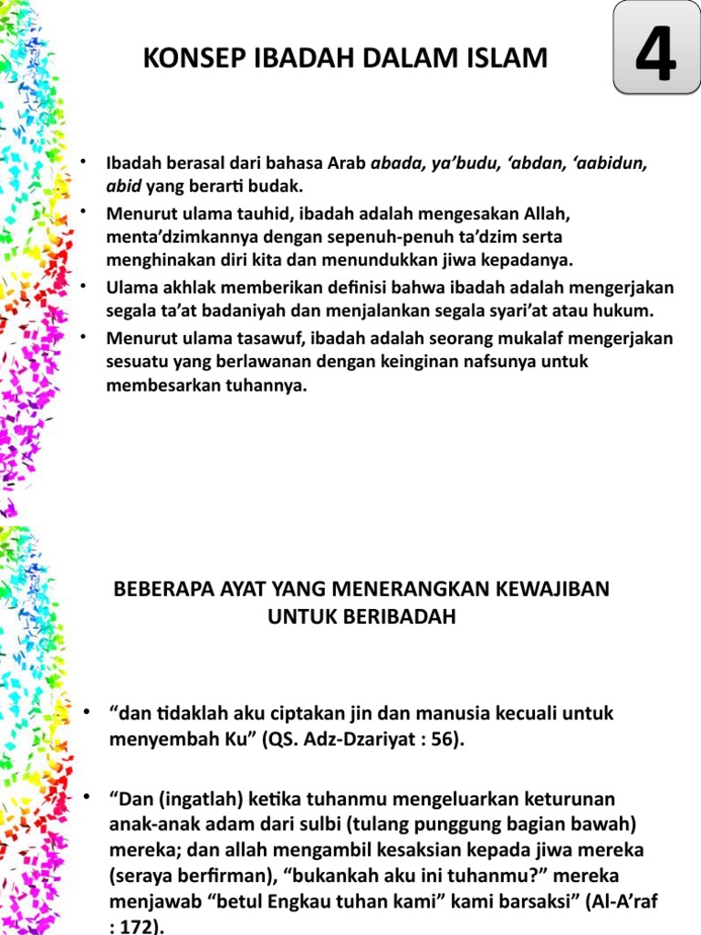 Pertemuan 4 Konsep Ibadah Dalam Islam | PDF