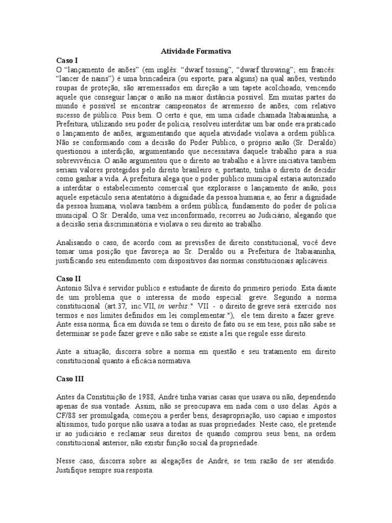 Atividade Formativa | PDF
