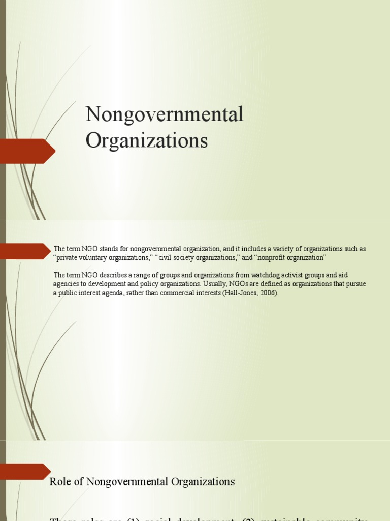 Nongovernmental Organizations | PDF | Non Governmental Organization ...