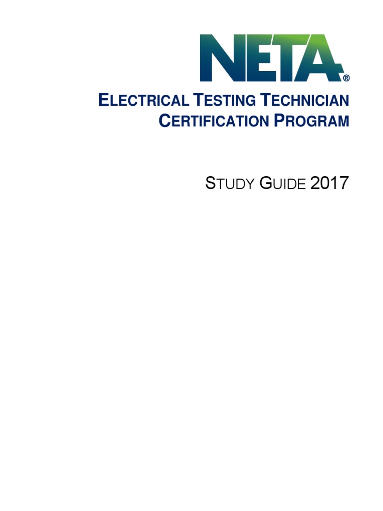 Neta Study Guide 2017r | PDF | Electrical Network | Test (Assessment)