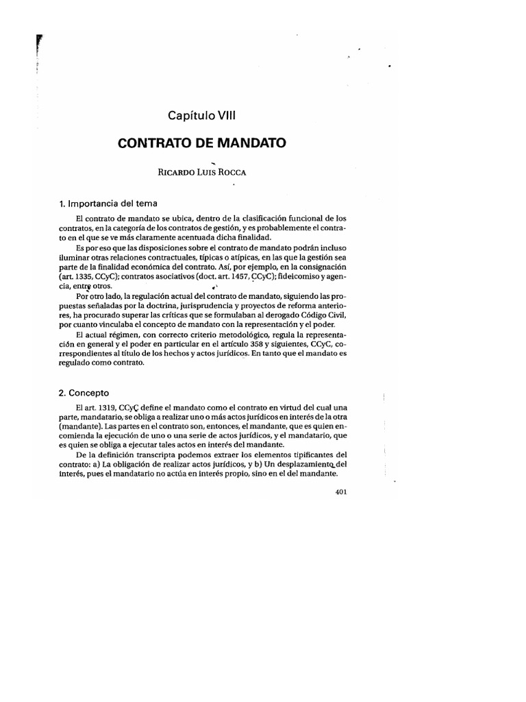 Contrato de Mandato - Poder | PDF
