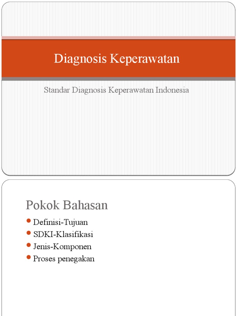Standar Diagnosis Keperawatan SDKI | PDF