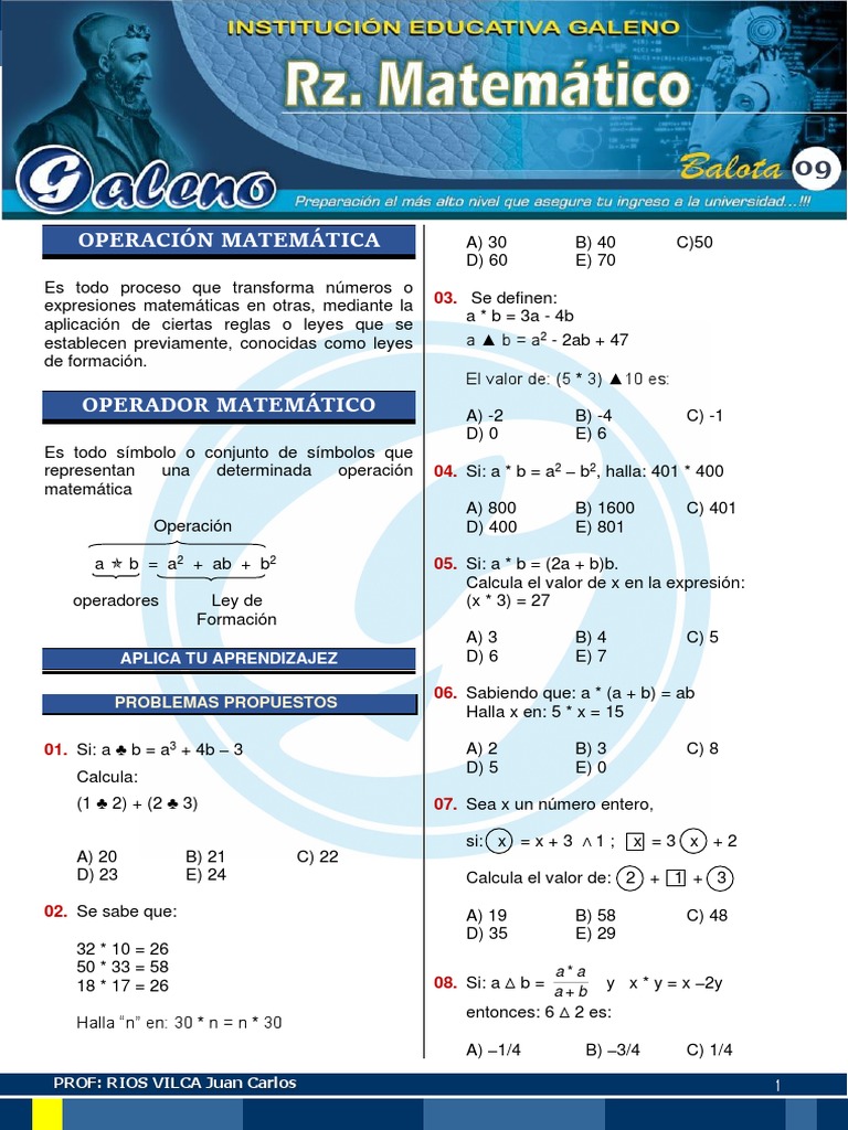 Operaciones Matem Ticas | PDF | Enseñanza de matemática | Science