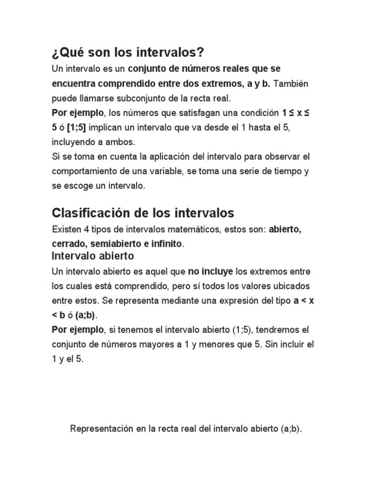 Qué Son Los Intervalos | PDF | Intervalo (Matemáticas) | Análisis real