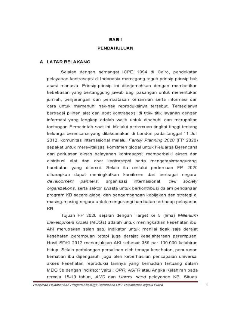 Pedoman Internal Program KB Emy W | PDF