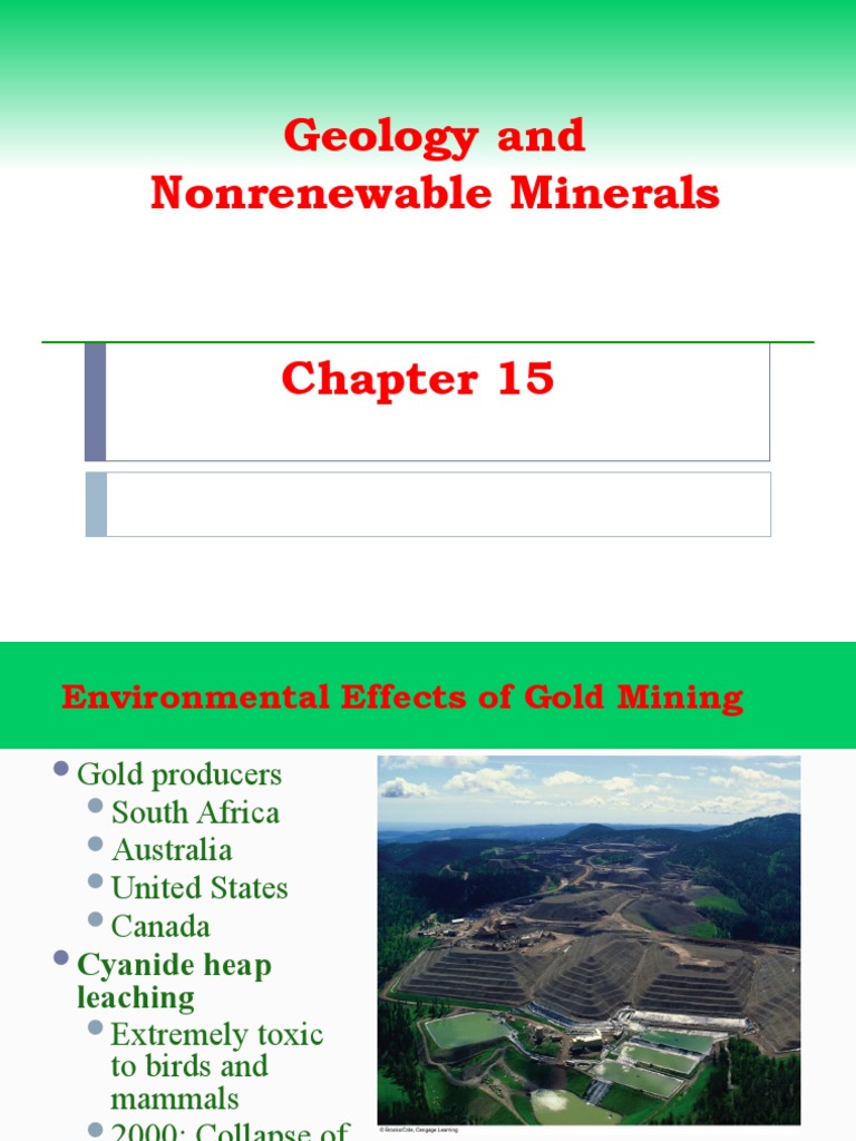 Chapter 15 Geology and Nonrenewable Mineral Resources PowerPoint | PDF ...
