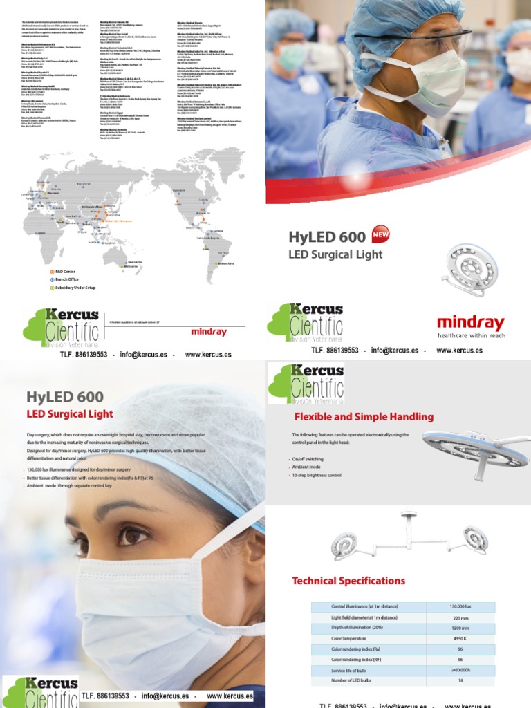 Lampara Cielitica Mindray HyLED-600 | PDF | Image Processing | Color