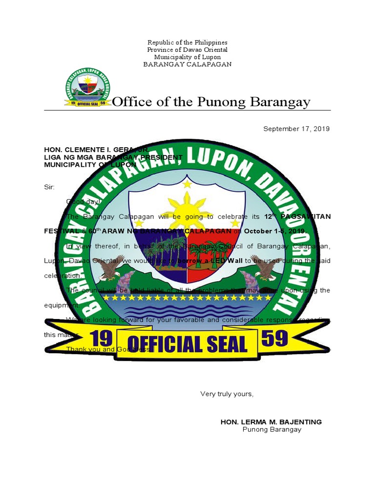 Letter Request - Led Wall | PDF