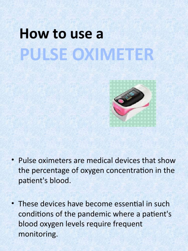 Pulse Oximeter | PDF