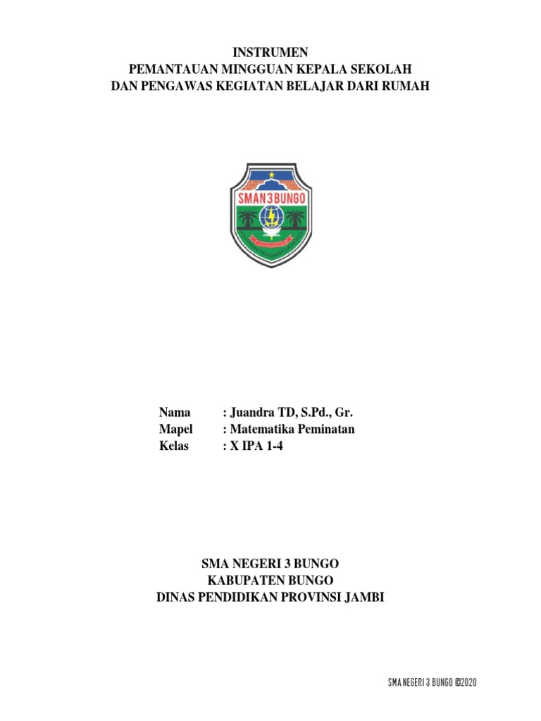 Laporan Daring Juandra MTK P KLS X | PDF