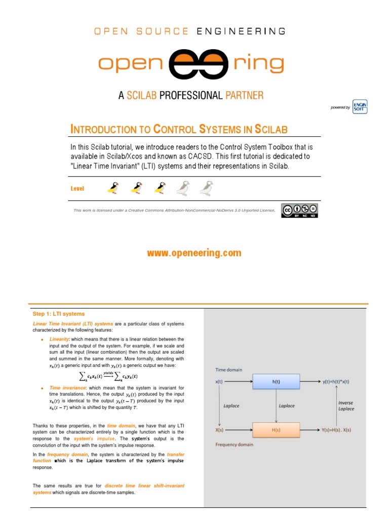 Control System Toolbox in Scilab | Download Free PDF | Mathematical ...