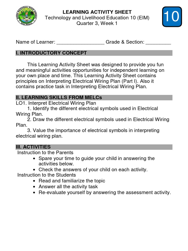 Eim 10 Las 1 | PDF | Electrical Wiring | Applied Psychology