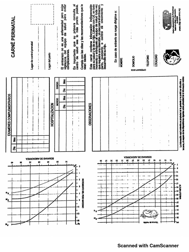 Carnet Perinatal OMS | PDF