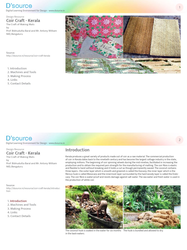 Coir Craft Kerala | PDF | Weaving | Loom