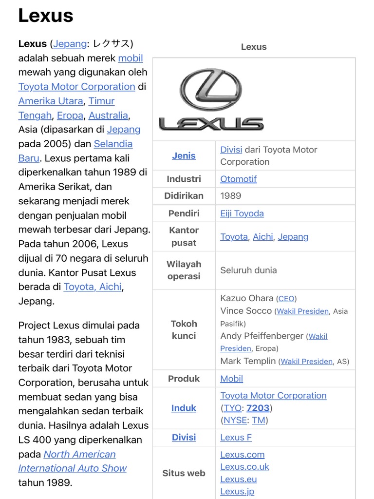 Lexus | PDF
