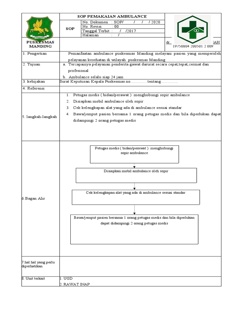 SOP Ambulan | PDF