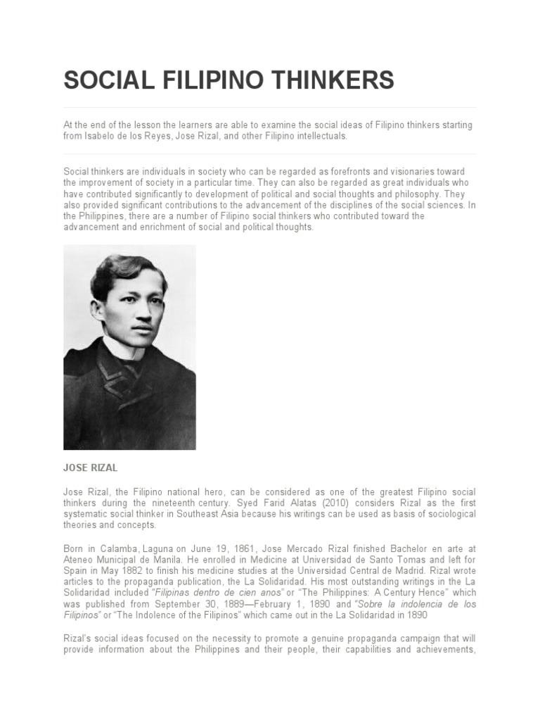 Key Filipino Social Thinkers and Ideas | PDF | Philippines | Science