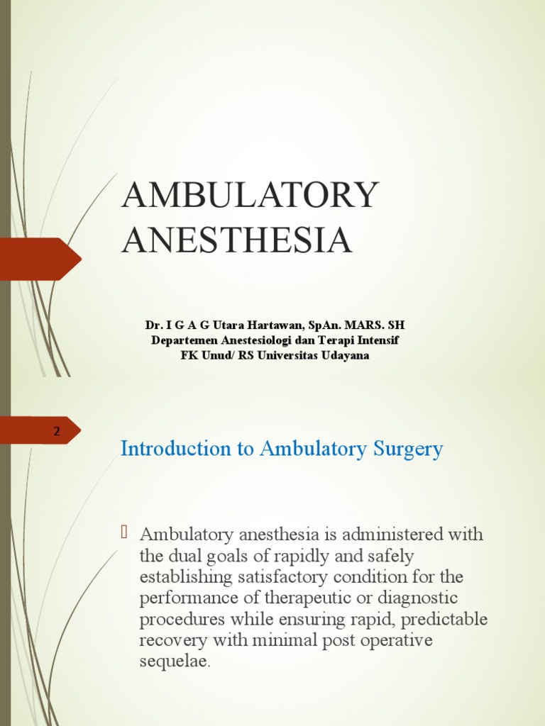 1b. Ambulatory Anesthesia | PDF | Anesthesia | Fentanyl