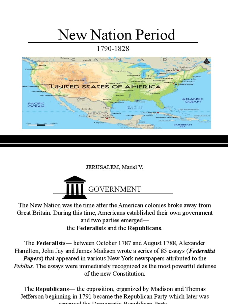 New Nation Period: JERUSALEM, Mariel V | PDF | The Federalist Papers ...
