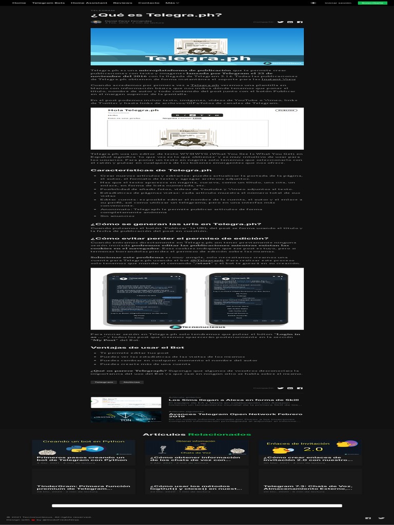 Telegra - PH Manual | PDF | Red mundial | Internet y web