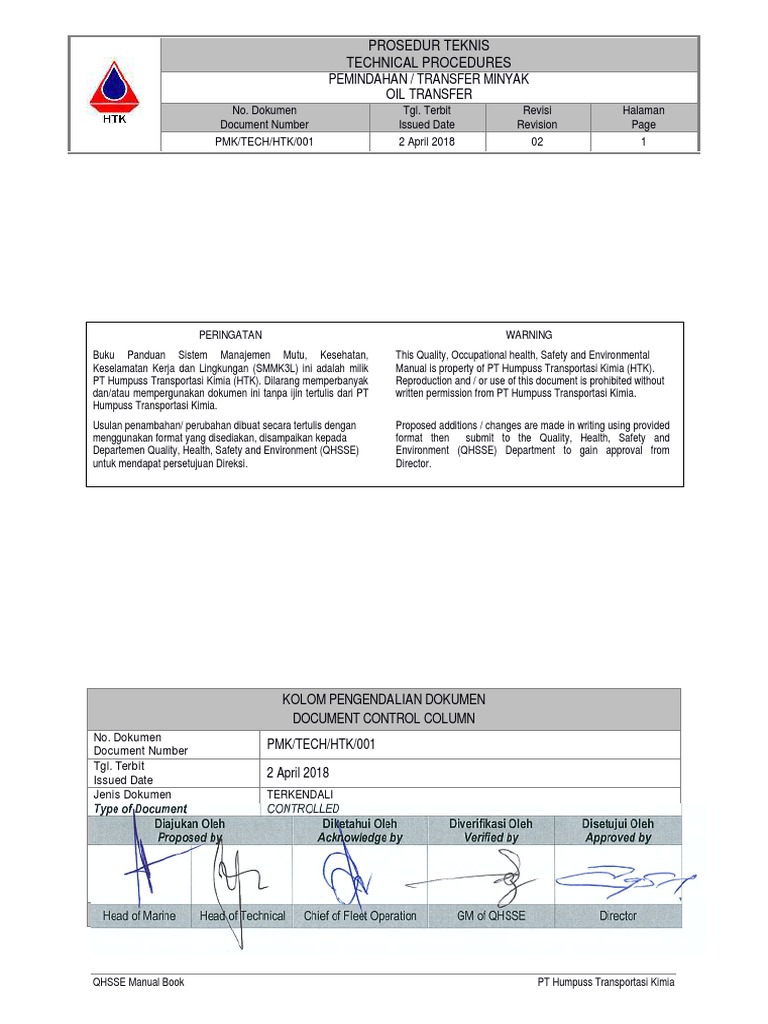 Oil Transfer Procedures: A Comprehensive Guide to Safety Protocols and ...