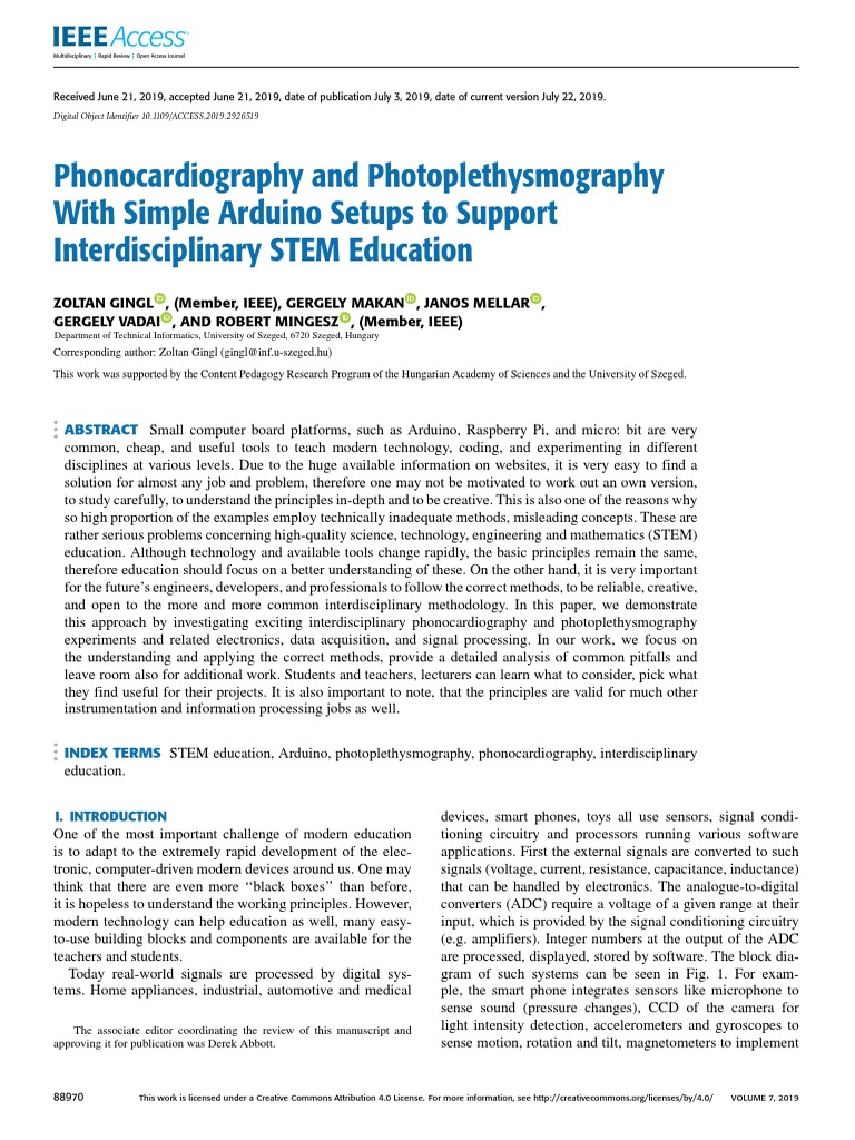 Phonocardiography and Photoplethysmography | PDF | Analog To Digital ...