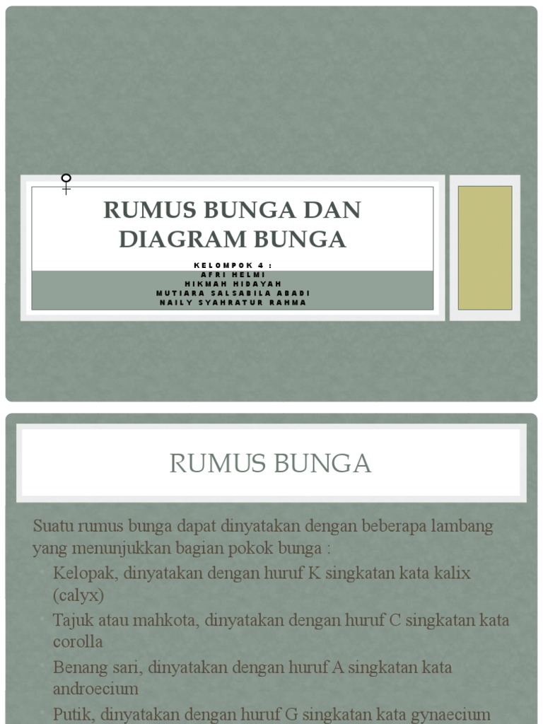 Rumus Bunga Dan Diagram Bunga | PDF