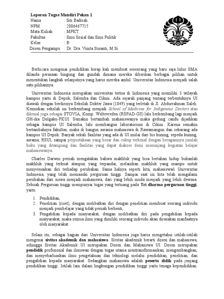 LTM 1 | PDF | Pengembangan Diri | Sains & Matematika