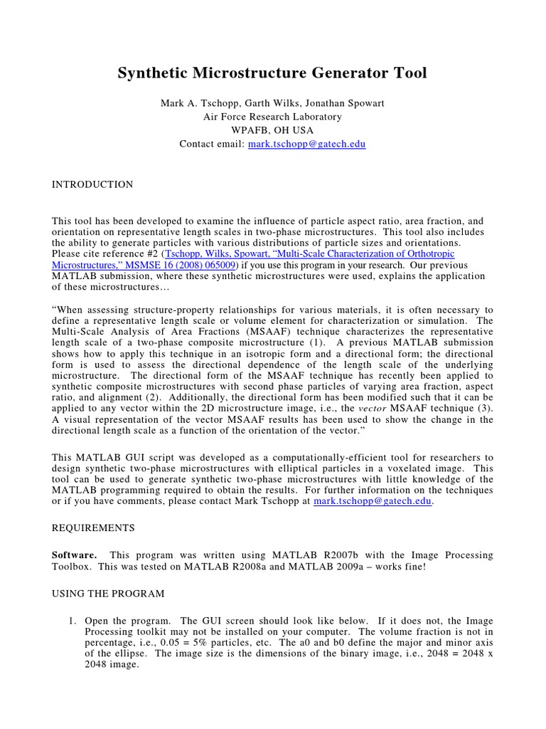 Microstructure Generation Code Documentation | PDF | Microstructure ...