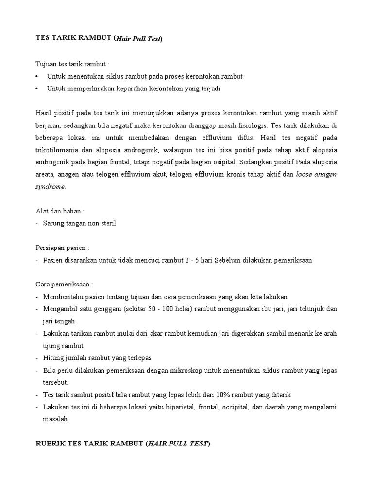 Hair Pull Test | PDF