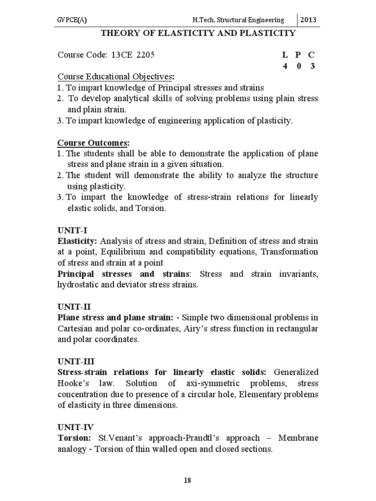Theory of Elasticity and Plasticity | PDF | Plasticity (Physics) | Stress (Mechanics)