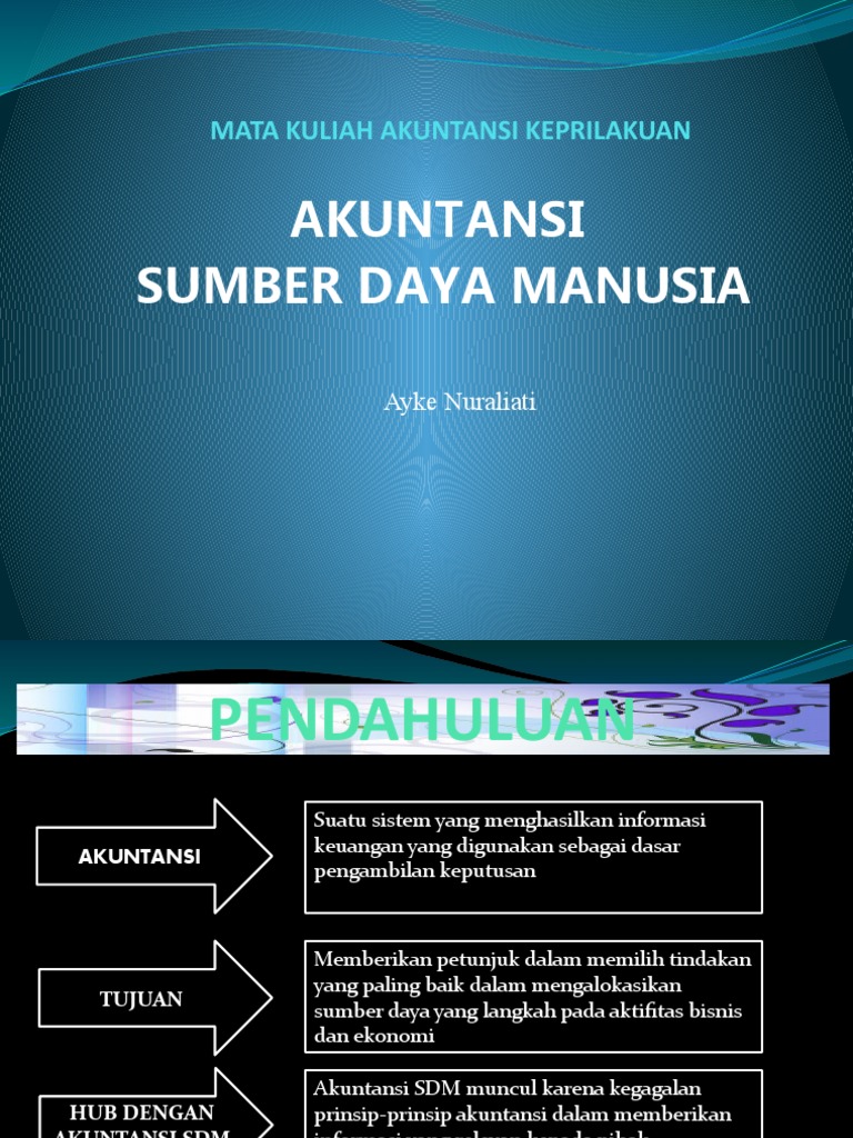 Akuntansi Sumber Daya Manusia: Mata Kuliah Akuntansi Keprilakuan | PDF