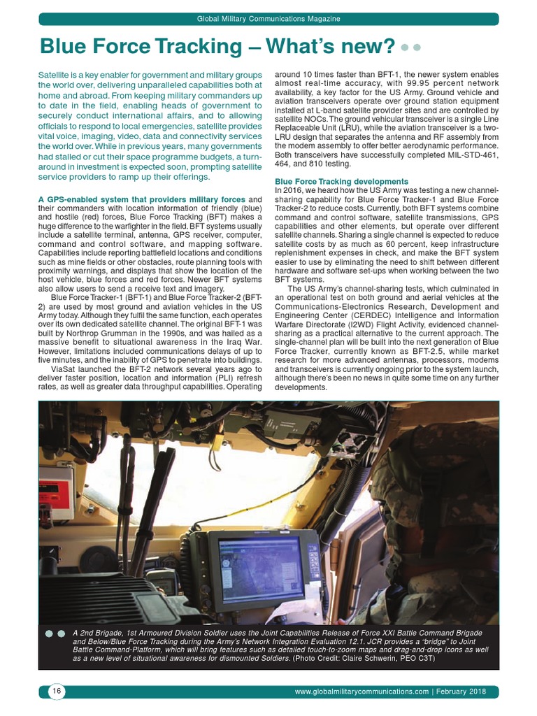 Blue Force Tracking - What's New? | PDF | Information And Communications Technology ...