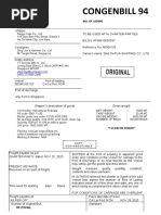 Congen Bil | PDF | Bill Of Lading | Cargo