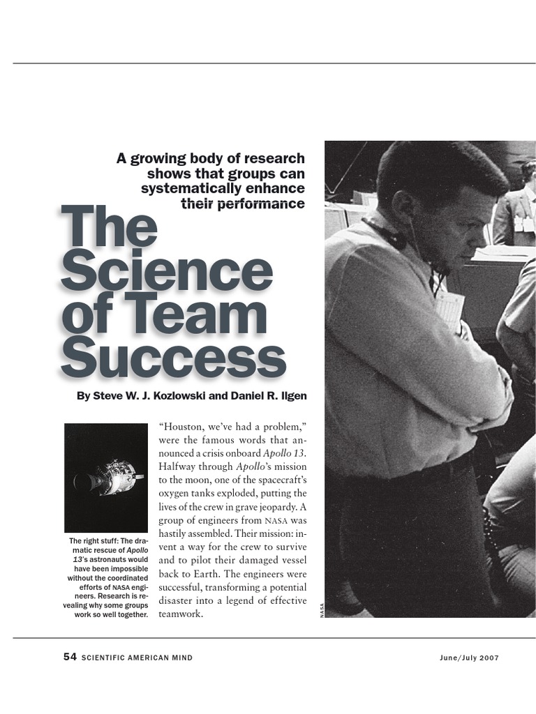 The Science of Team Success | PDF | Nasa | Apollo Program
