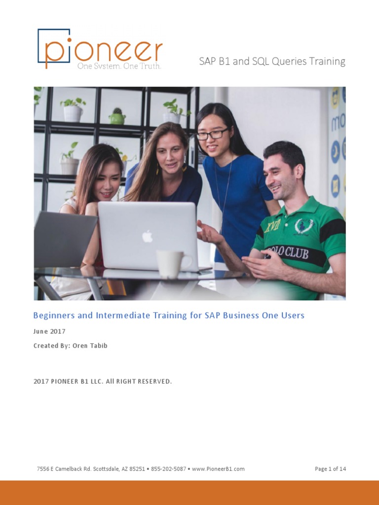 PB1 User Training SAP Business One and SQL Queries | PDF | Data ...