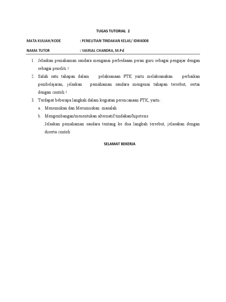 Tugas Tutorial 2 PTK | PDF