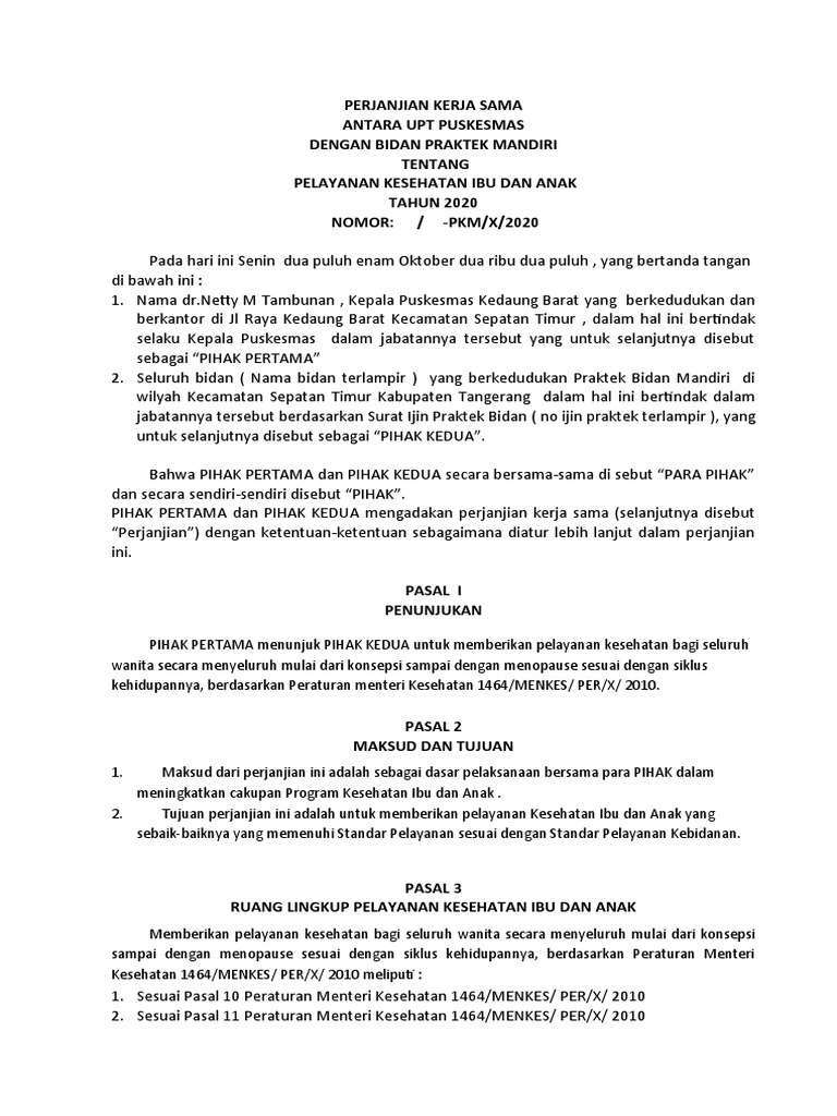 Mou PKM DG BPM | PDF