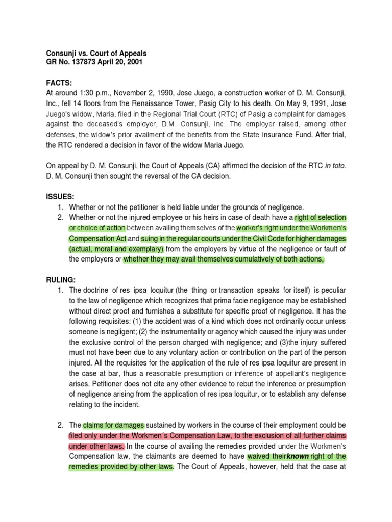 ECC Case Digests | PDF | Negligence | Workers' Compensation