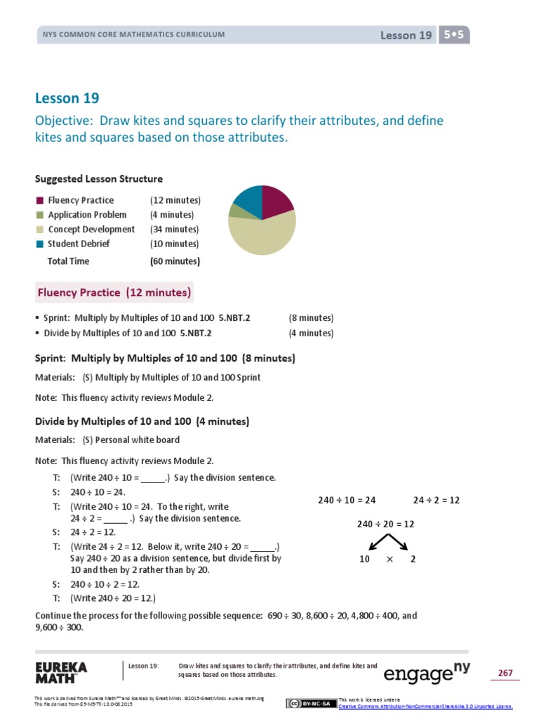 Math g5 m5 Topic D Lesson 19 | PDF | Rectangle | Perpendicular