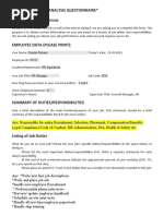 Position Analysis Questionnaire (PAQ) Example Template | PDF