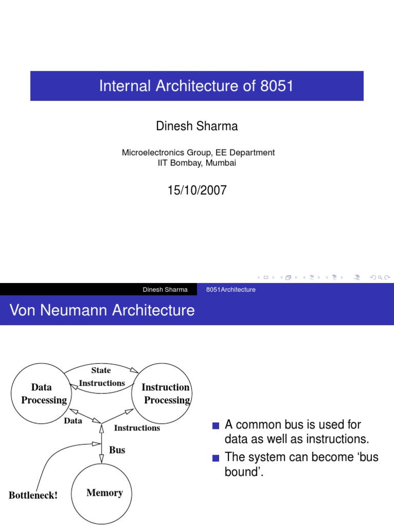 Internal Architecture of 8051: Dinesh Sharma | PDF | Microcontroller ...
