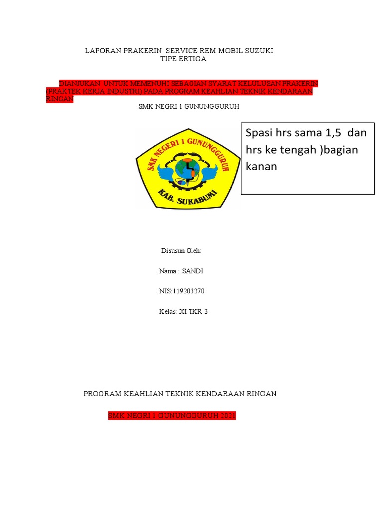 Service Rem Mobil Suzuki Ertiga | PDF