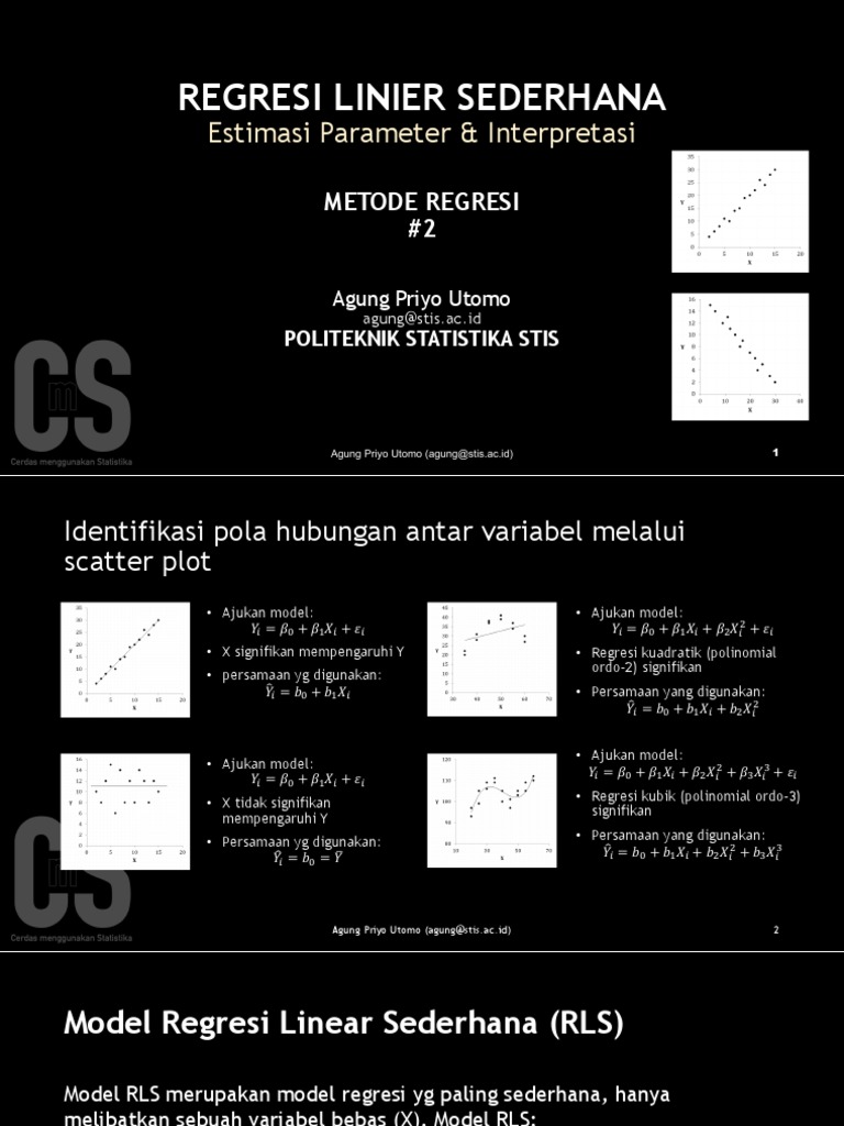 Panduan Regresi Linier Sederhana | PDF
