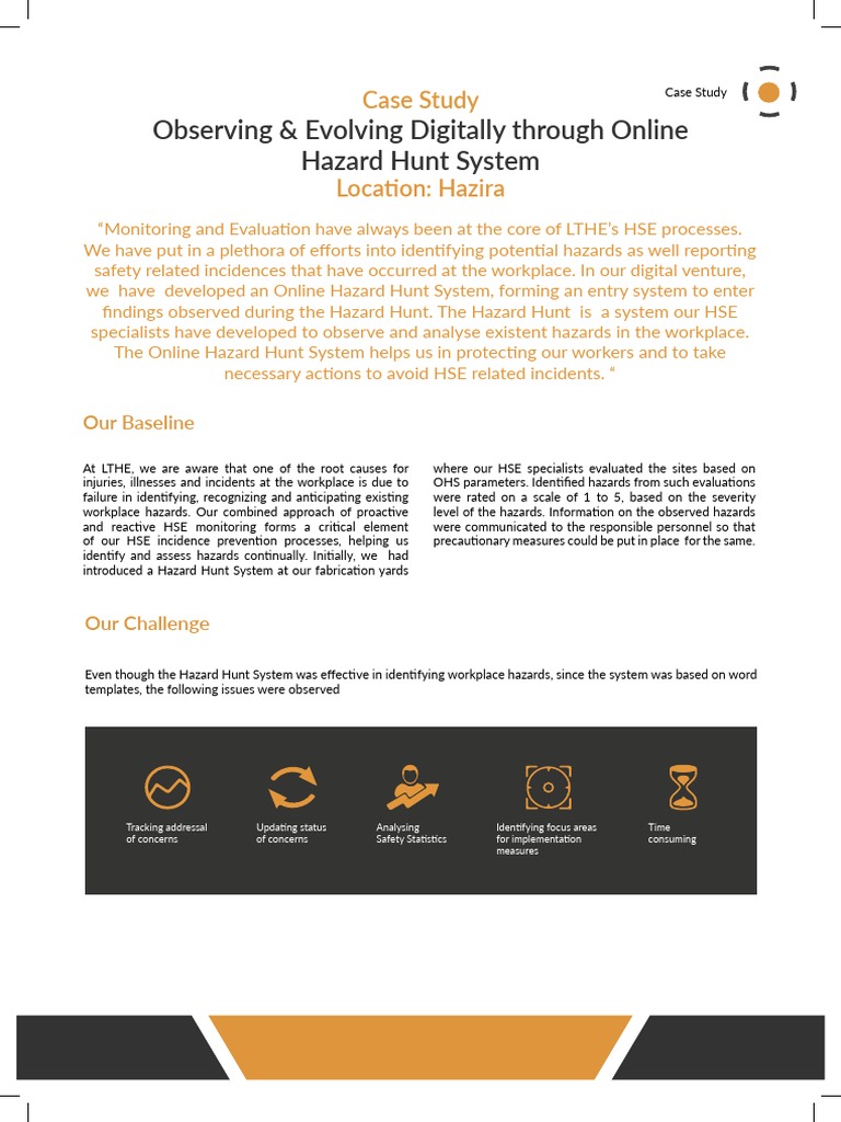 Observing & Evolving Digitally Through Online Hazard Hunt System | PDF ...