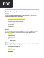 Material Management Multiple Choice Questions With Answers 2 | PDF ...