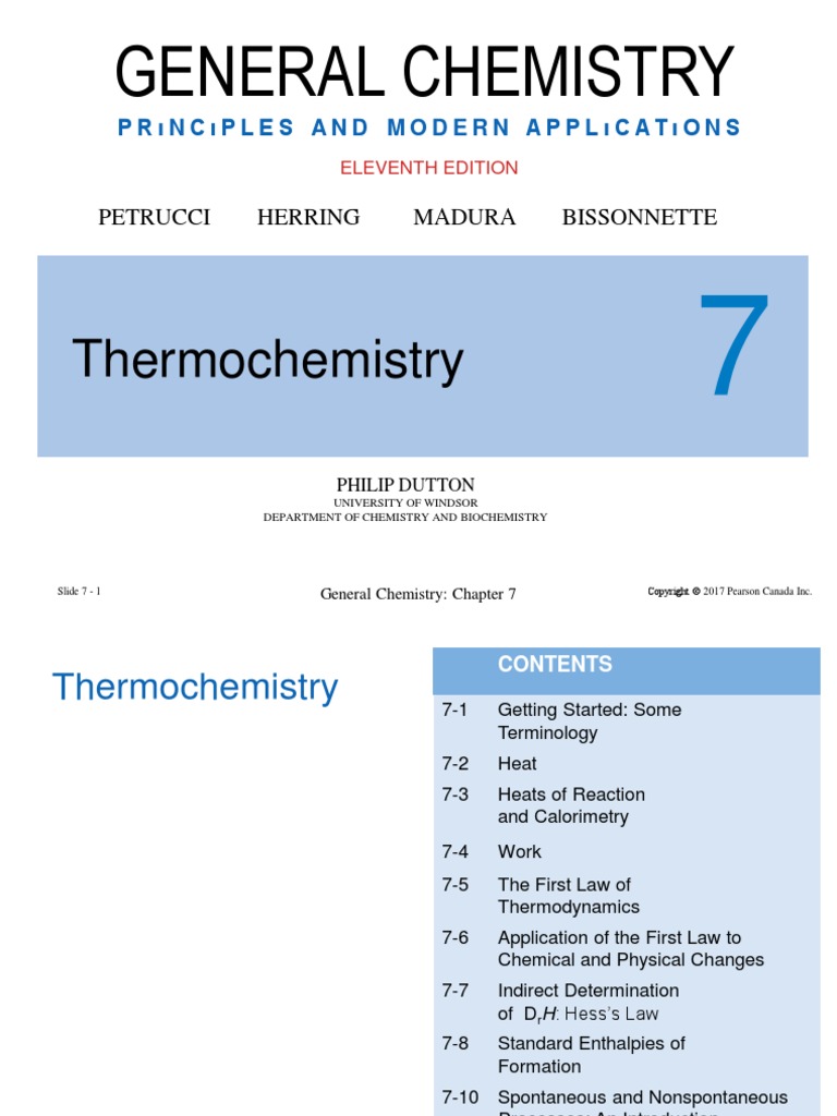 Chapter 7 Thermochemistry | PDF | Heat | Enthalpy
